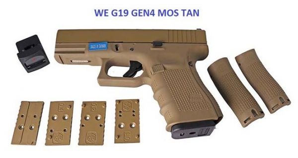 WE G19 Gen.4 Modular Optic System (TAN) – Tokyo Model Company (AirSoft)